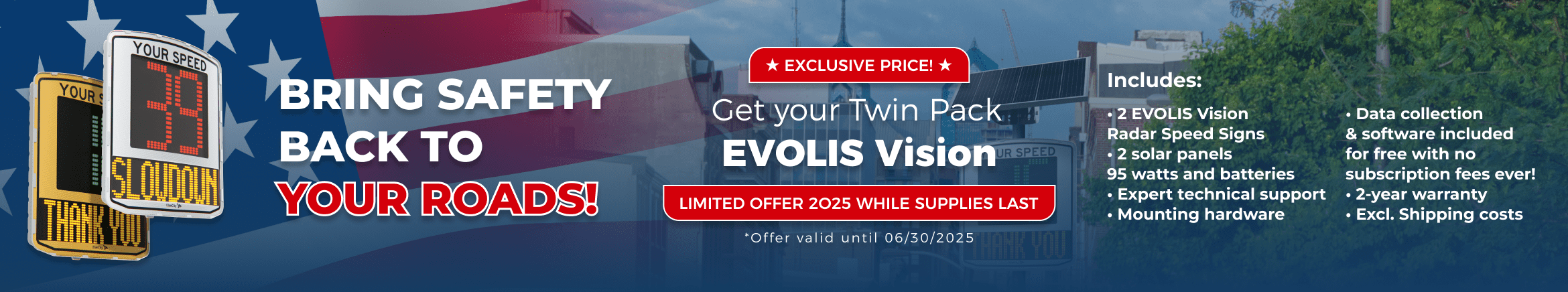 EVOLIS Vision: LED Digital Speed Limit Sign